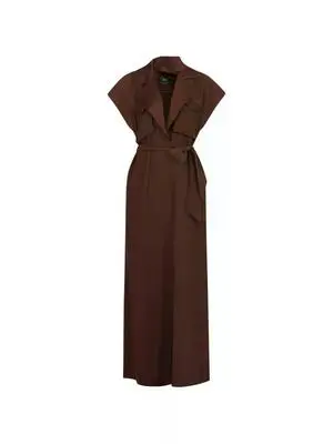 TALLER MARMO Serengeti Belted-waist Maxi Dress - Brown
