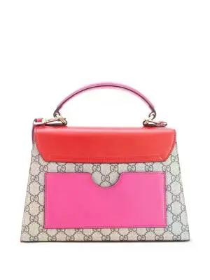 Gucci Gucci Padlock Top Handle Bag GG Coated Canvas And Leather Small Satchel Multicolour