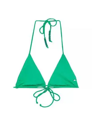 Farm Rio Embroidered Triangle Bikini Top - Green