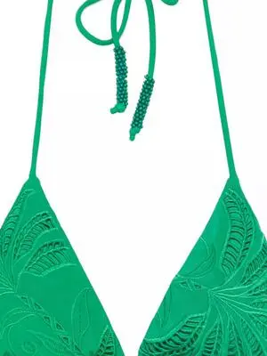 Farm Rio Embroidered Triangle Bikini Top