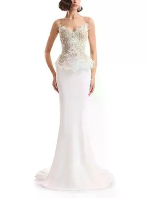 GEMY MAALOUF Embroidered Strapless Corset