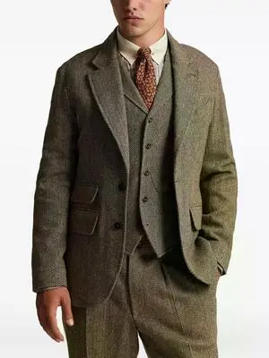 Ralph Lauren Herringbone-weave Blazer - Brown