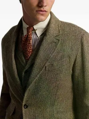 Ralph Lauren Herringbone-weave Blazer - Brown