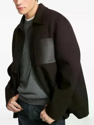 YVES SALOMON Calf Leather-patch Jacket