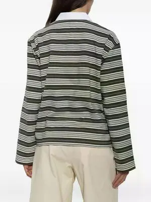 Rag & Bone Striped Long-sleeve Polo Shirt