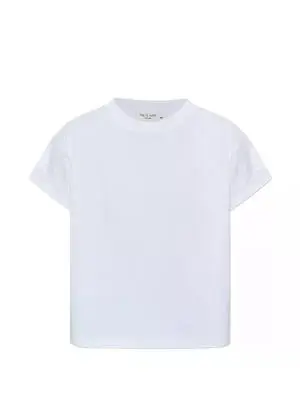 Rag & Bone Striped Long Sleeve Polo Shirt - White