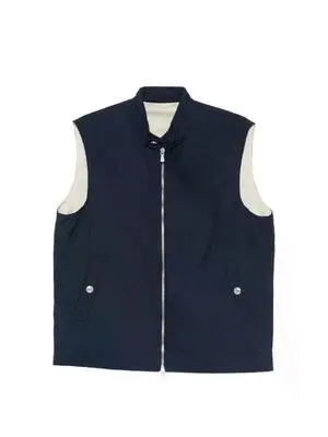 Eleventy Zip-up Gilet - Blue