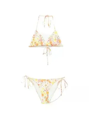 Zimmermann Solstice Floral-print Bikini - White