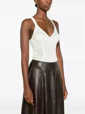 Elisabetta Franchi Lace-panelled Sleeveless Top