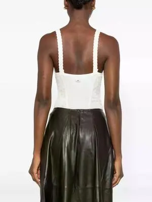 Elisabetta Franchi Lace-panelled Sleeveless Top