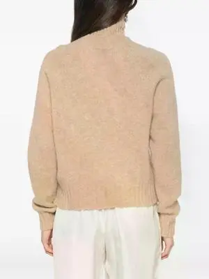 JUCCA Virgin Wool Roll Neck Sweater - Neutrals