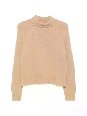 JUCCA Virgin Wool Roll Neck Sweater - Neutrals