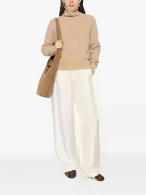 JUCCA Virgin Wool Roll Neck Sweater - Neutrals