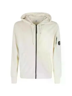 C.P. COMPANY Lens-detail Zip-up Hoodie - Neutrals