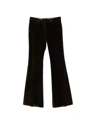 Etro Velvet Flared Trousers - Green