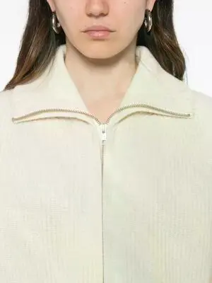 JUCCA Ribbed Knit Zip-up Cardigan