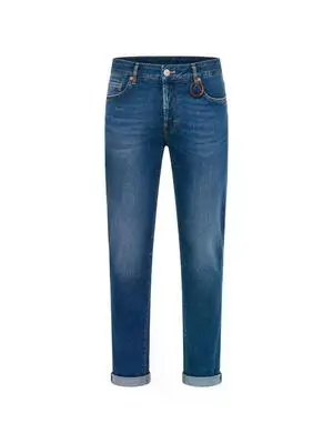 TRAMAROSSA Brando Jeans With Whiskering And Logo Patch