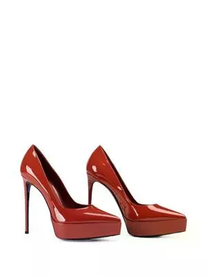 LE SILLA Patent Finish Pointed Toe Pumps
