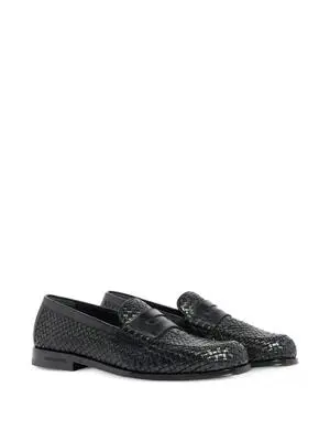 Dsquared2 Woven Leather Loafers