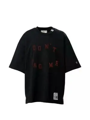 Mihara Yasuhiro Don't Tag Me. Flocky-print T-shirt - Black