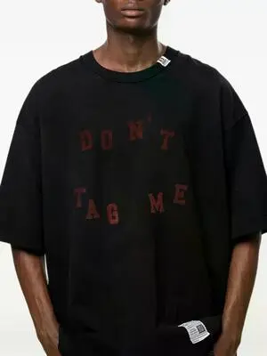 Mihara Yasuhiro Don't Tag Me. Flocky-print T-shirt - Black
