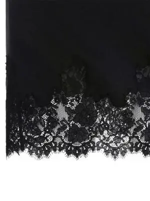 Alberta Ferretti Midi Wrap Dress With Lace Trim
