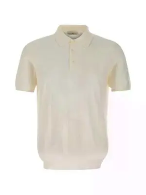 DELLA CIANA Ribbed-knit Polo Shirt