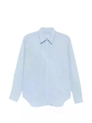 Hunza G Oversized Seersucker Shirt - Blue