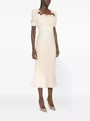 Alessandra Rich Silk Midi Dress
