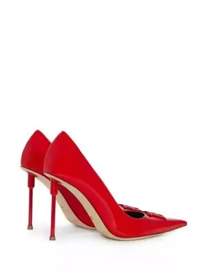 Elisabetta Franchi Patent Leather Pumps With Logo Detail