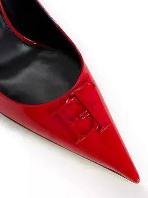 Elisabetta Franchi Patent Leather Pumps With Logo Detail