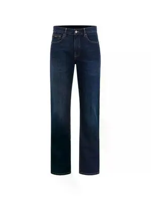 BOSS Faded-effect Straight-leg Jeans - Blue