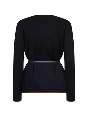 Max Mara Belted V-neck Cardigan