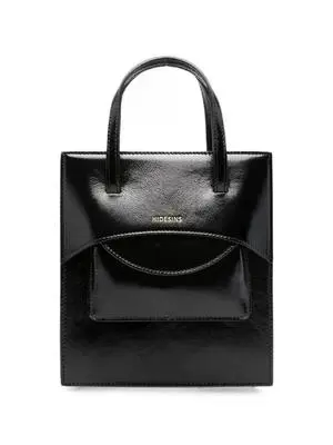 HIDESINS Croc-effect Tote Bag - Black