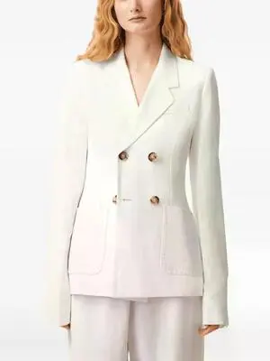AMI Paris Double-breasted Peak-lapel Blazer