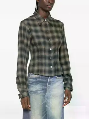 Our Legacy Envelop Check-print Shirt - Blue