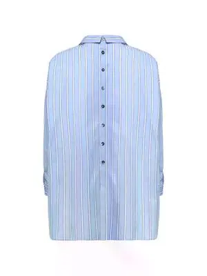 Pinko Striped Embroidered-logo Shirt