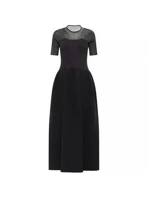 CFCL Pottery Lucent Ribbed-knit Midi Dress - Black