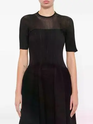 CFCL Pottery Lucent Ribbed-knit Midi Dress