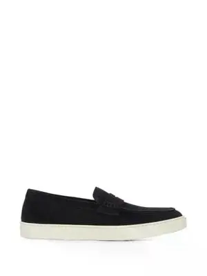 DOUCAL'S Suede Slip-on Loafers - Blue