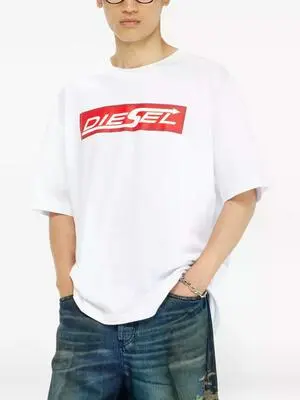 DIESEL® Cotton T-shirt With Logo Print