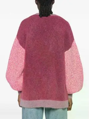 ALEMAIS Alemasis Oversized Embroidered V-neck Cardigan