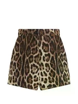 Dolce & Gabbana Leo-print Poplin Shorts