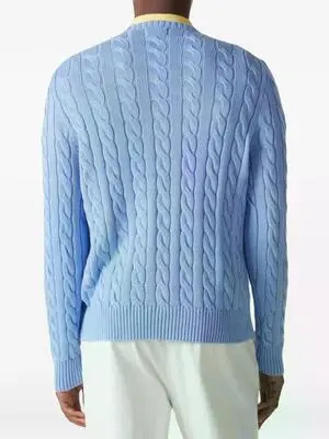 Polo Ralph Lauren Cable-knit Embroidered-logo Sweater