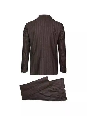 Tagliatore Pinstripe Suit - Brown