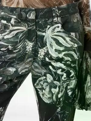 Roberto Cavalli Floral-print Jeans