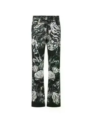 Roberto Cavalli Floral-print Jeans
