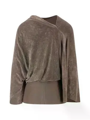 Rick Owens Draped Velvet-effect Top