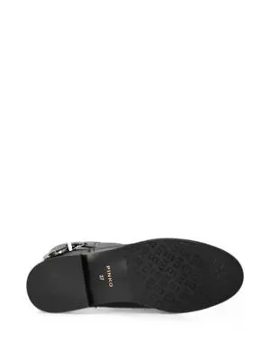 Pinko Buckle-detail Leather Boots - Black