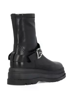 Pinko Logo-strap Buckle-fastening Boots